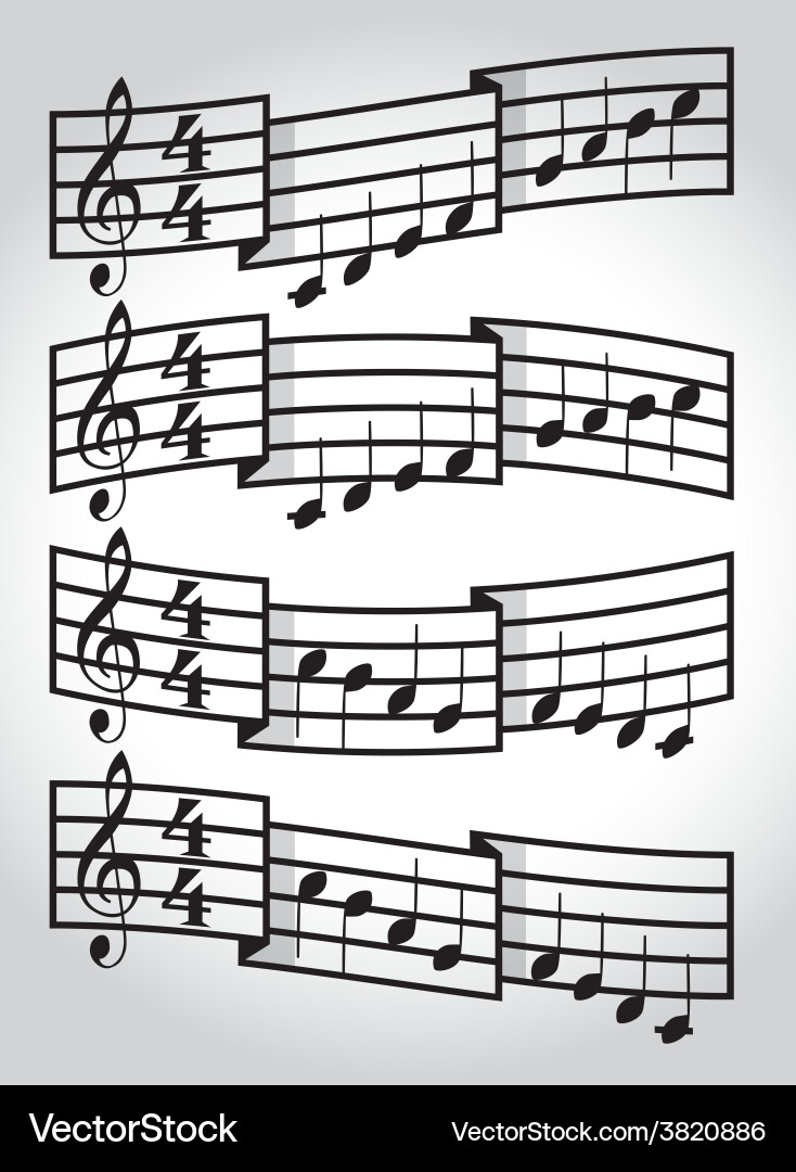 Musical scale and notes Royalty Free Vector Image