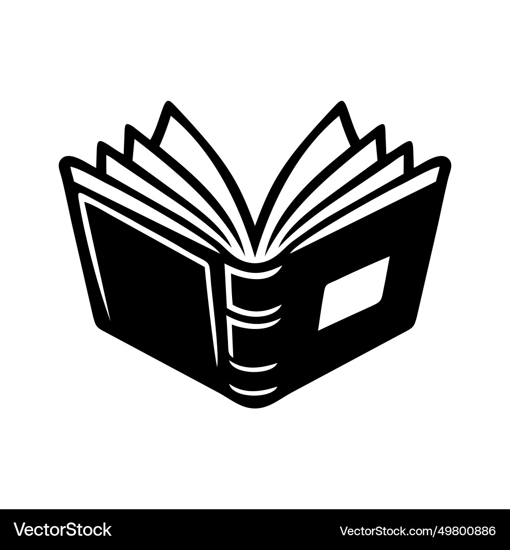 Open book icon reading and education Royalty Free Vector