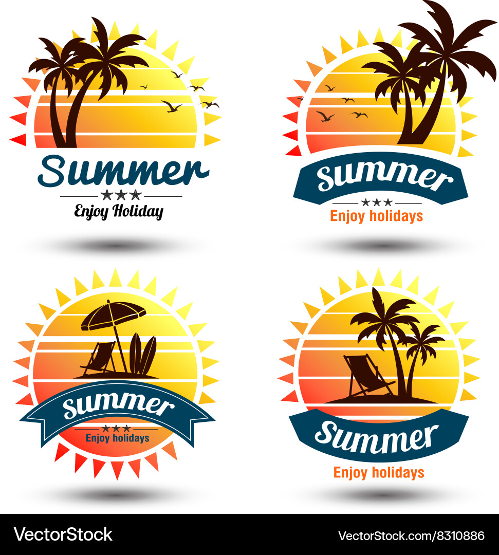 Summer label 4 Royalty Free Vector Image - VectorStock