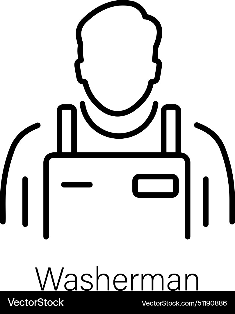 Washerman Royalty Free Vector Image - VectorStock