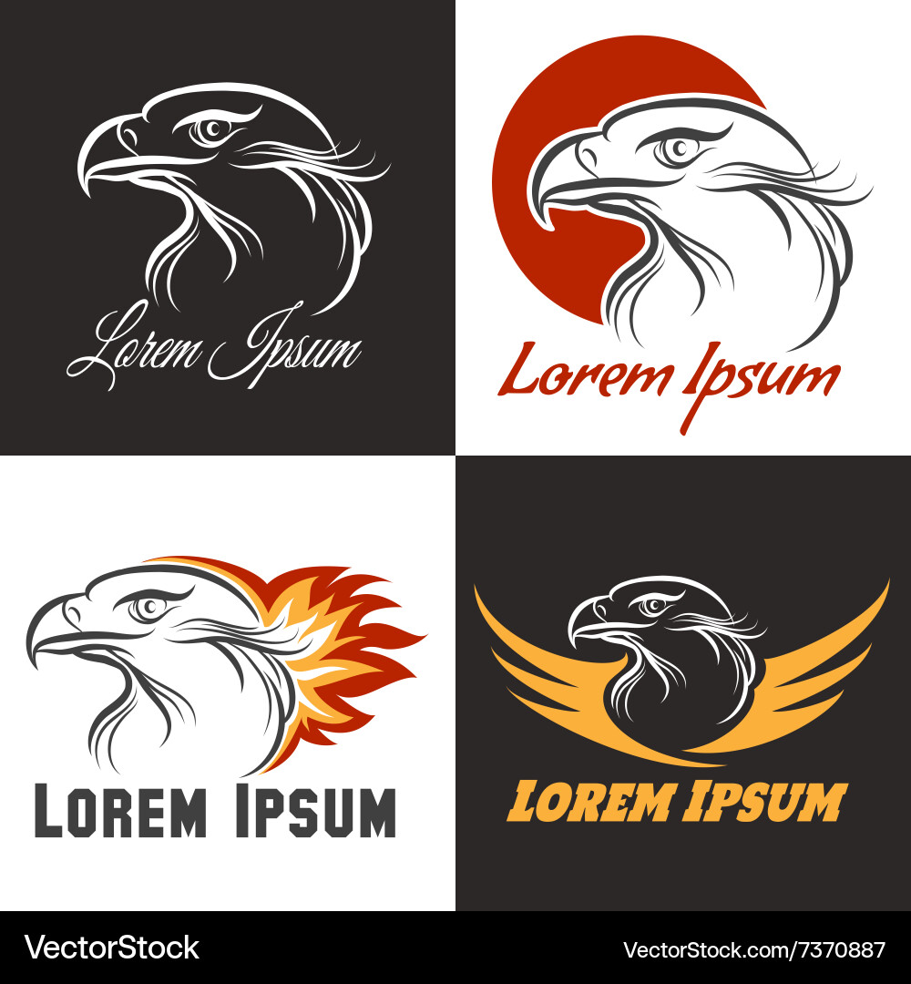Adler Emblem Set Lizenzfreies Vektorbild - VectorStock
