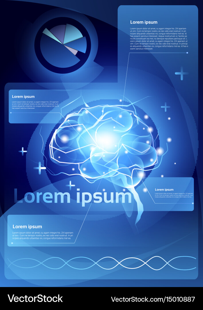 Brain neurons activity medicine thinking Vector Image