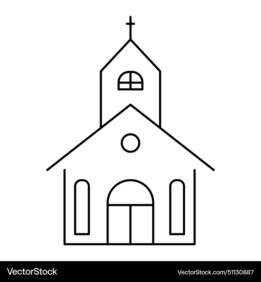 Church building icon Royalty Free Vector Image