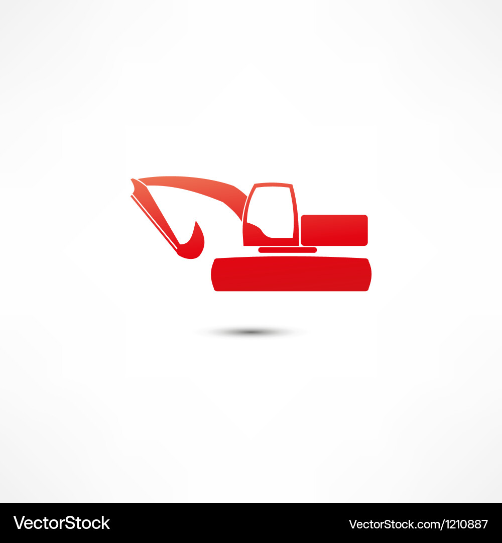 Excavator icon Royalty Free Vector Image - VectorStock