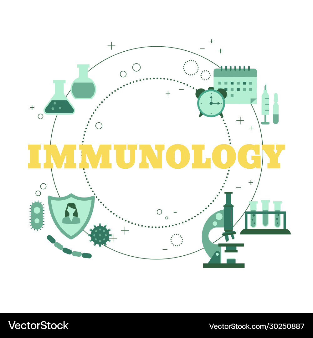 Immunology concept Royalty Free Vector Image - VectorStock
