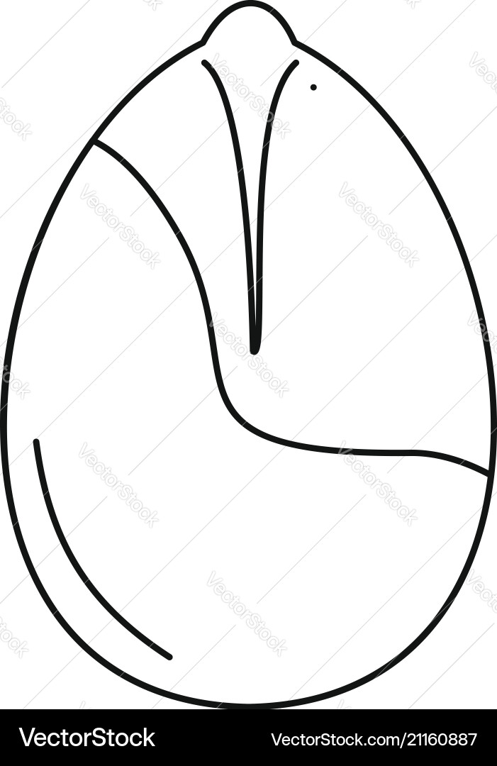 Nut icon outline style Royalty Free Vector Image