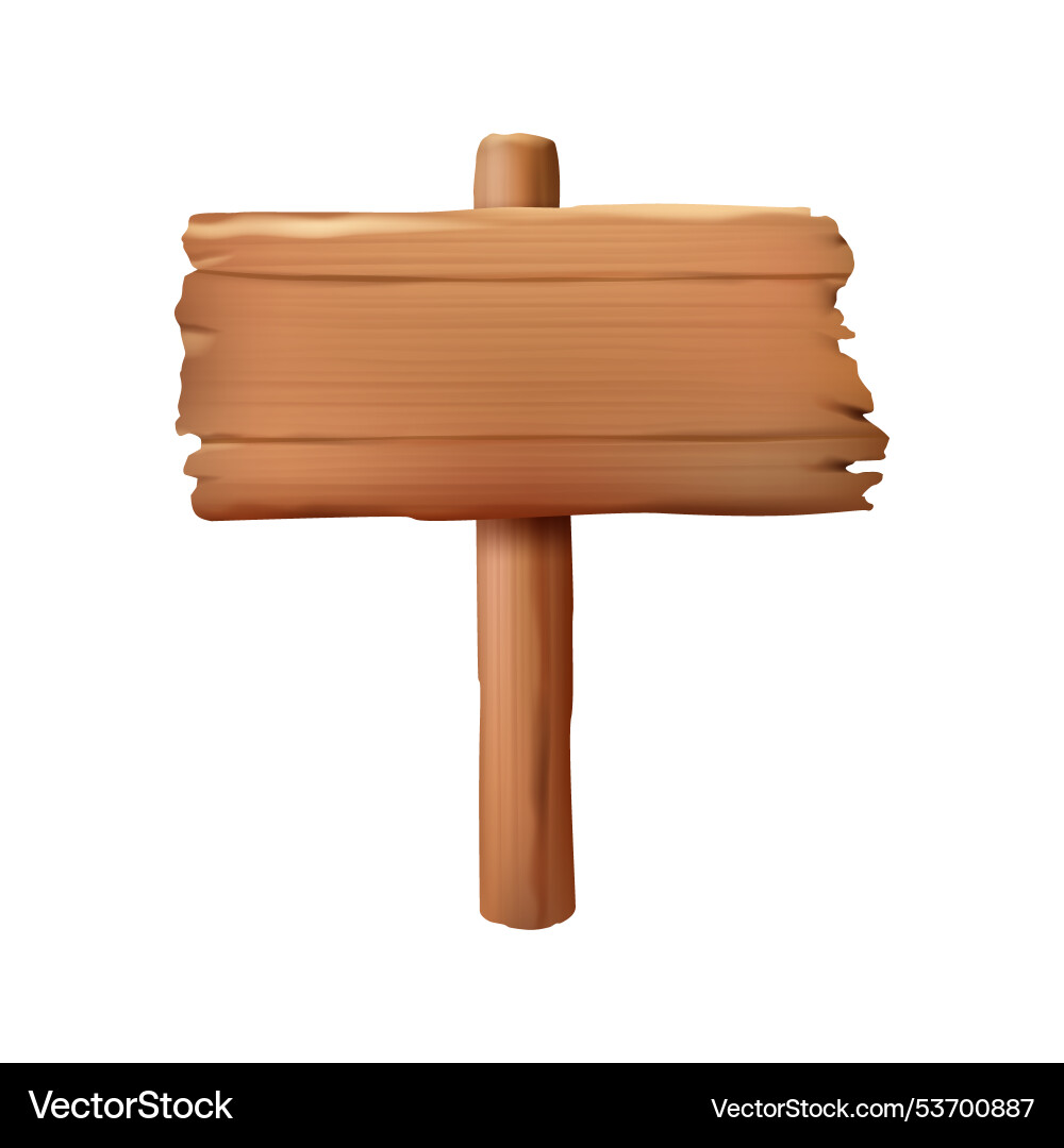 Realistic wild west wooden plaque Royalty Free Vector Image