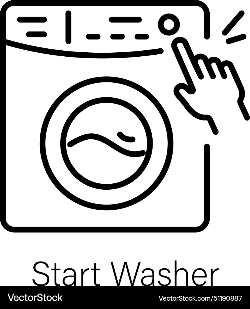 Start washer Royalty Free Vector Image - VectorStock