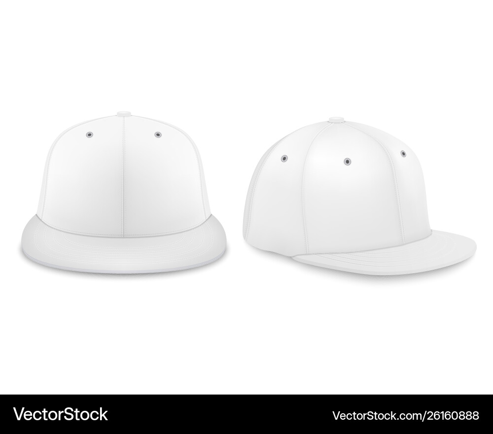 3d realistic render white blank baseball Vector Image