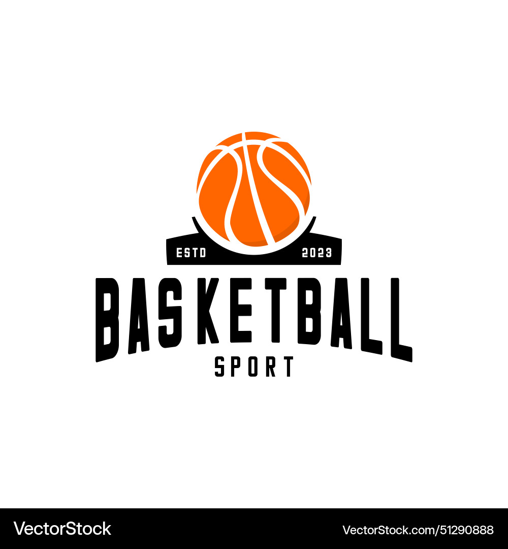 Basketball simple Royalty Free Vector Image - VectorStock