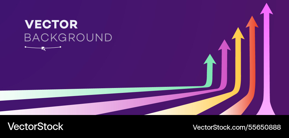 Colorful Upward Arrows Background Royalty Free Vector Image