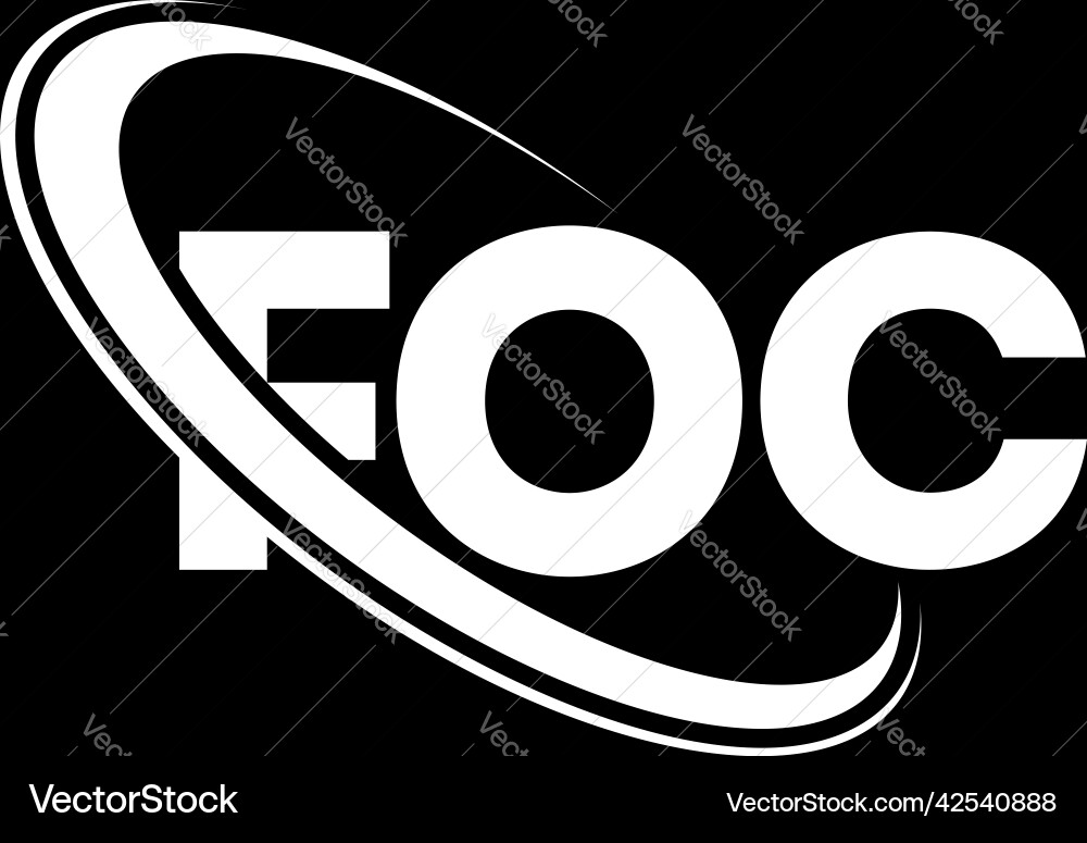 Foc logo letter design Royalty Free Vector Image