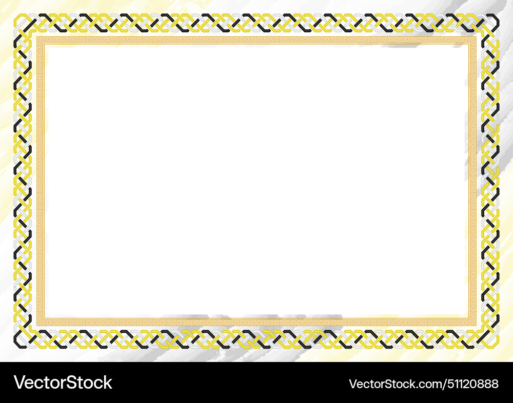 Horizontal frame and border with brunei flag Vector Image