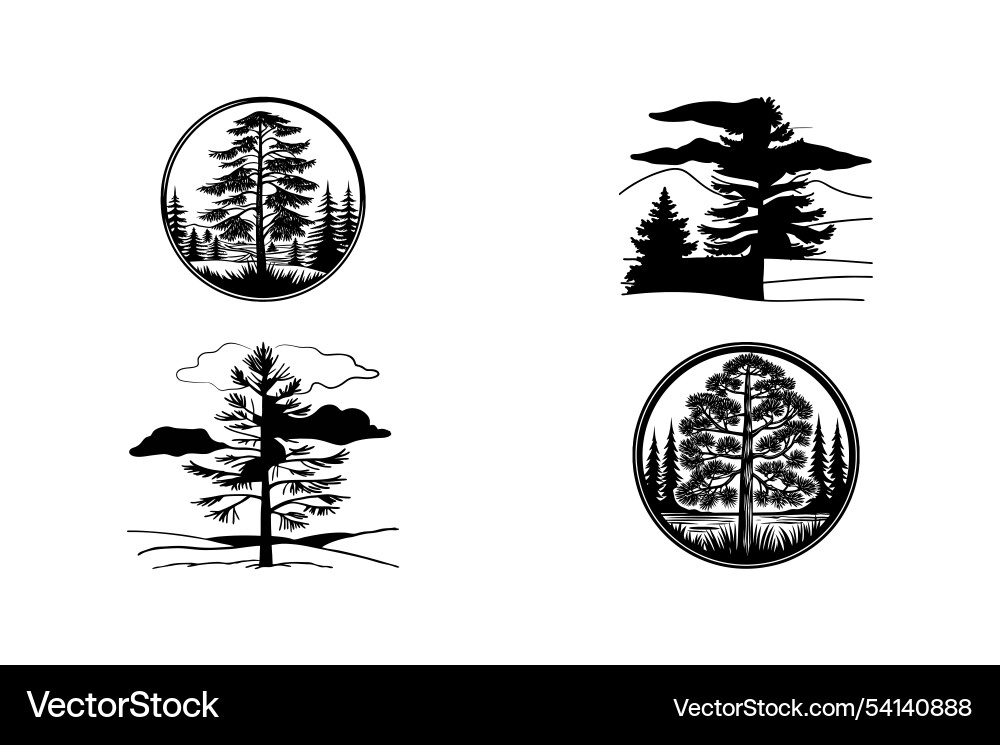 Larch tree icon art Royalty Free Vector Image - VectorStock