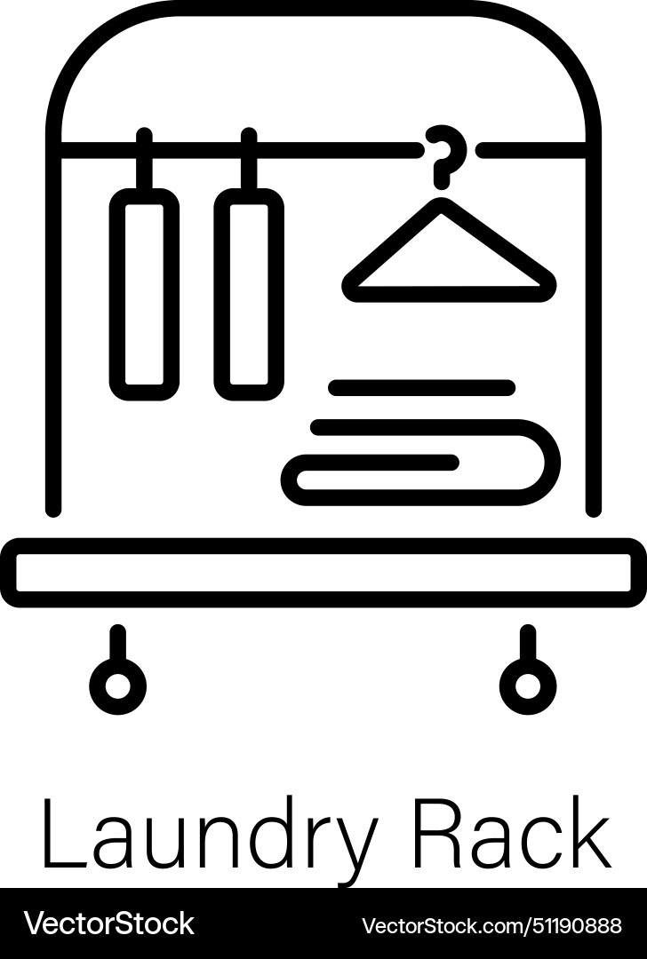 Laundry rack Royalty Free Vector Image - VectorStock