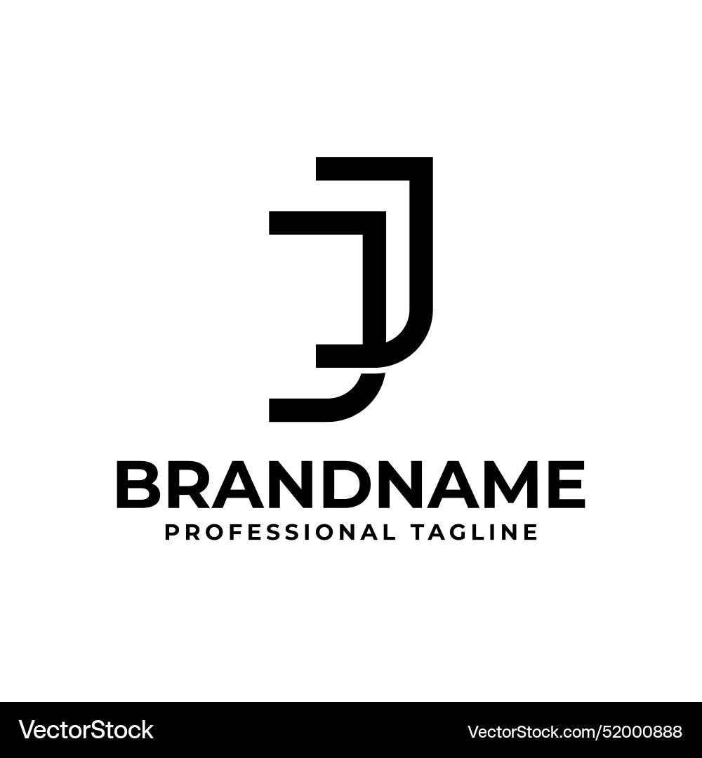 Letters jj monogram logo suitable for any Vector Image