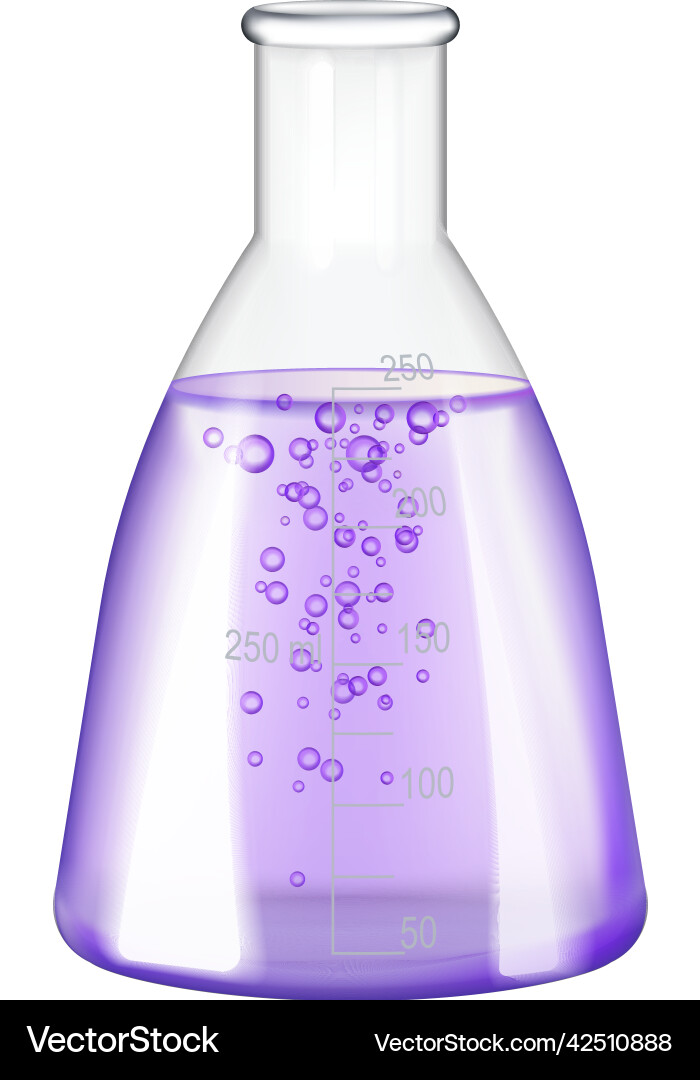 Liquid in tube composition Royalty Free Vector Image