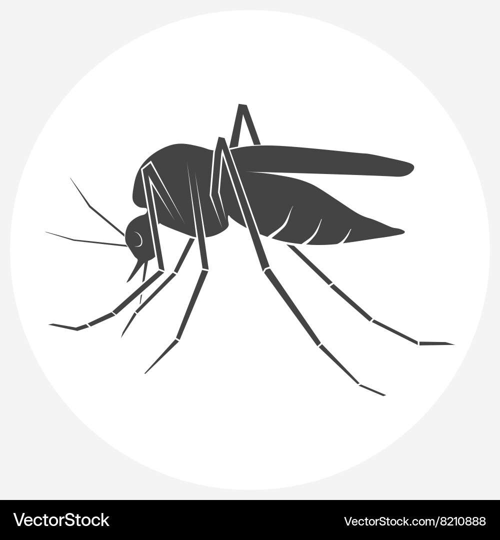Mosquito silhouette icon Royalty Free Vector Image