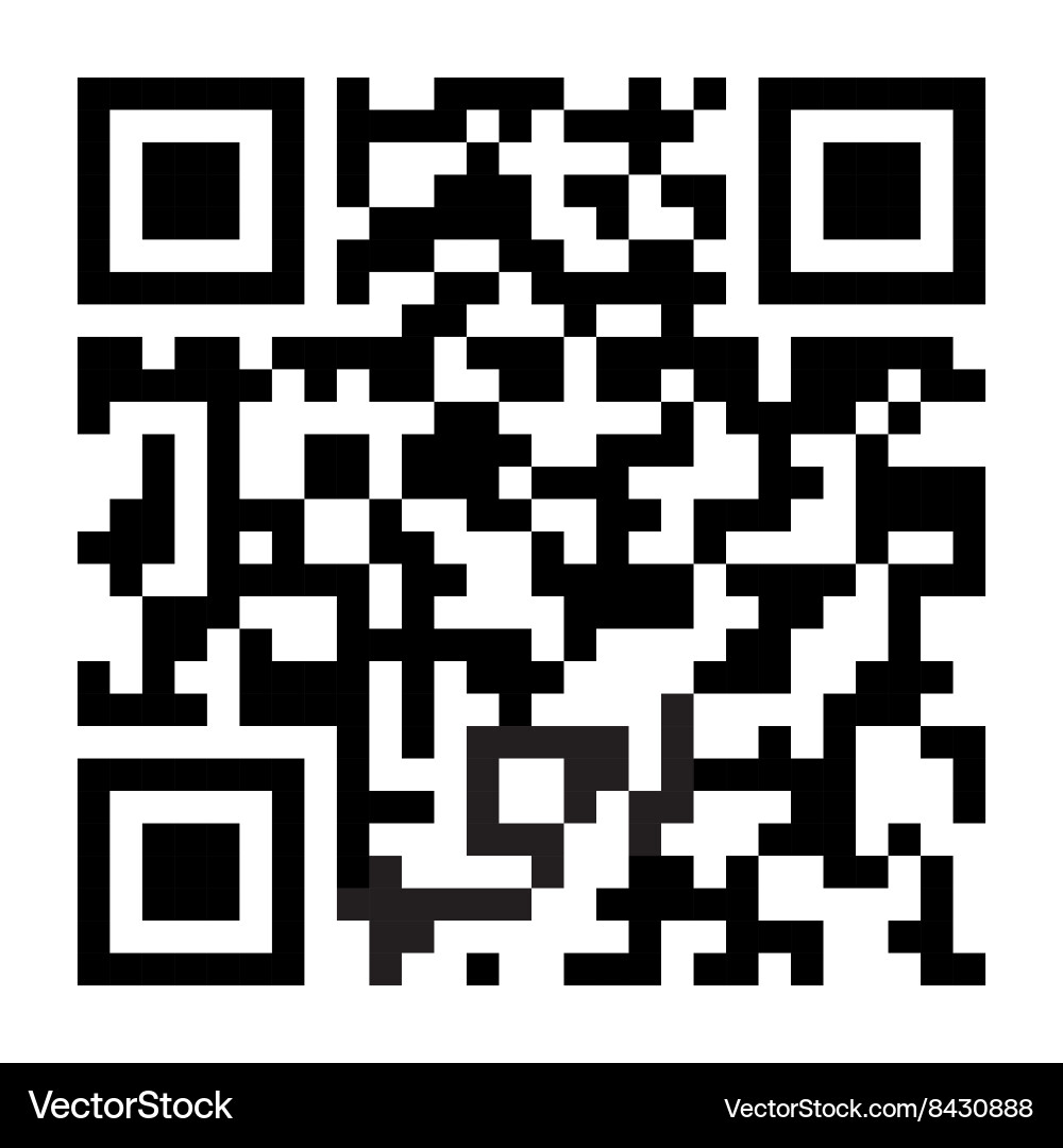 Qr code silhouette Royalty Free Vector Image - VectorStock