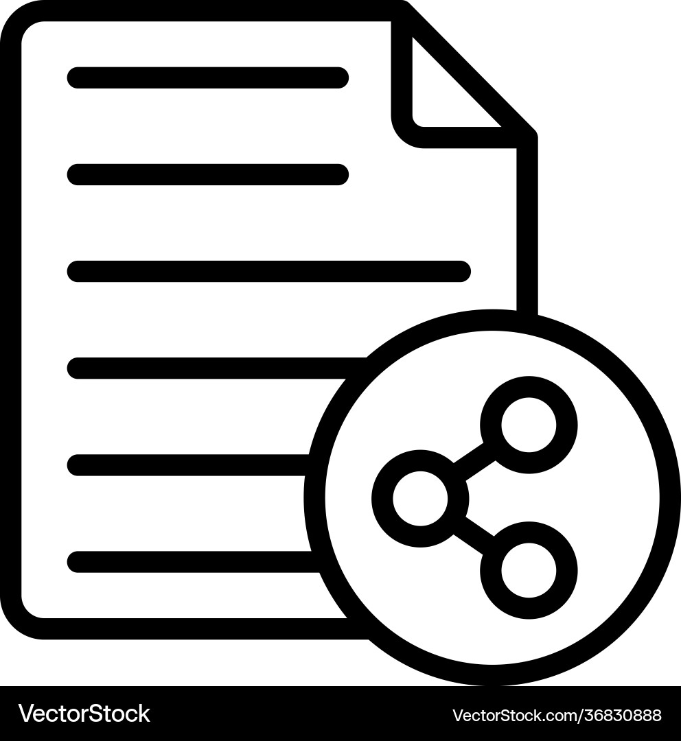 Share file Royalty Free Vector Image - VectorStock
