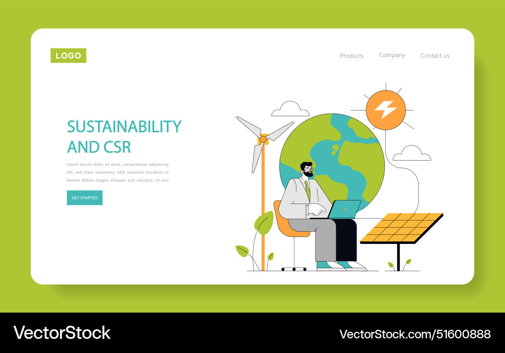 Sustainability and csr Royalty Free Vector Image