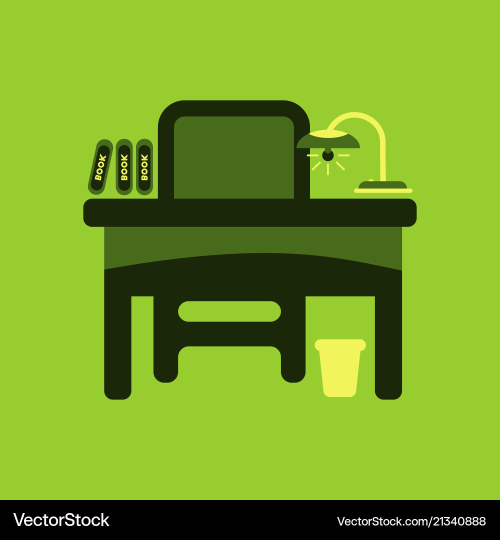 Table icon workplace and job office working Vector Image