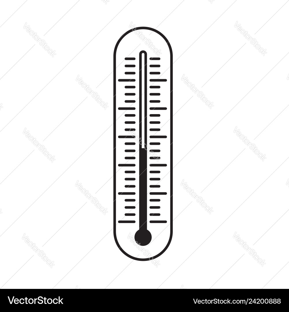 Thermometer Line Icon Royalty Free Vector Image