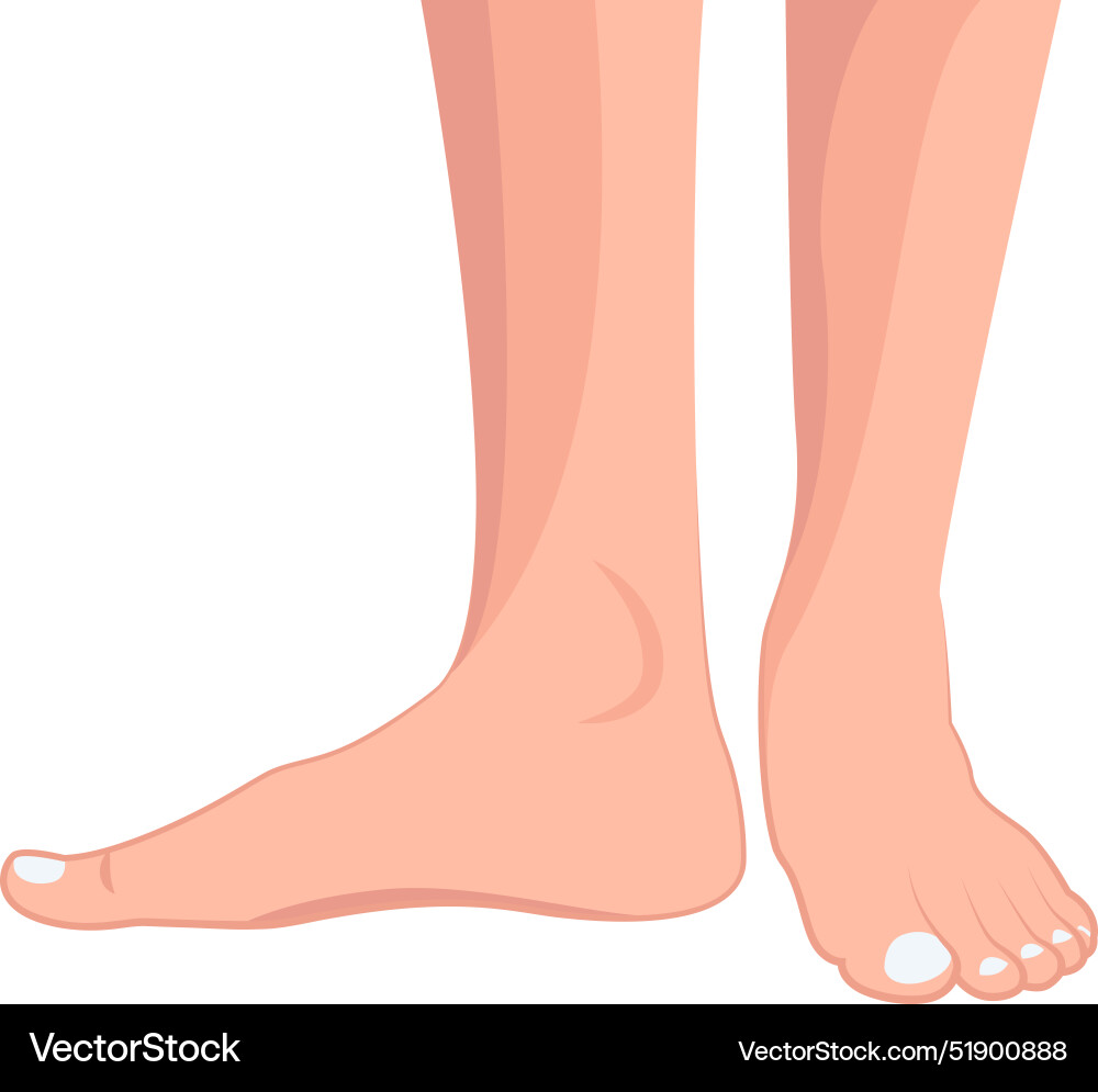 Webfemale Füße Ikone im flachen Stil Lizenzfreier Vektor