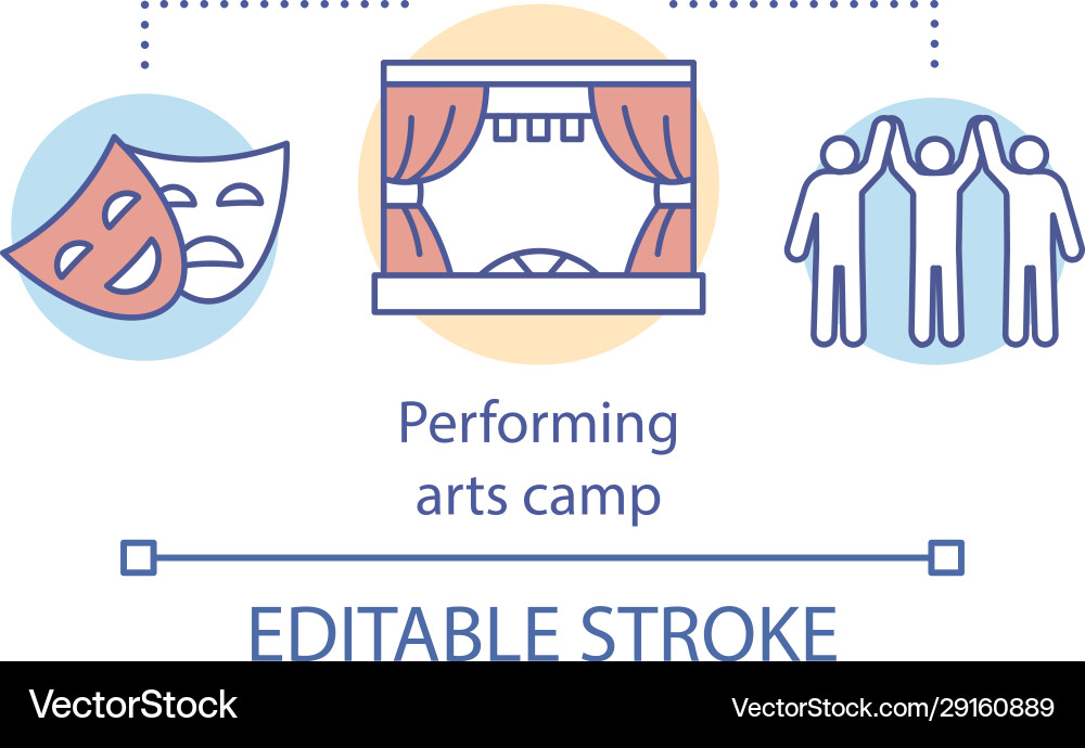 Acting Camp Creative Concept Icon Royalty Free Vector Image