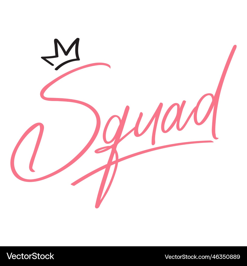 Bachelor party squad lettering Royalty Free Vector Image