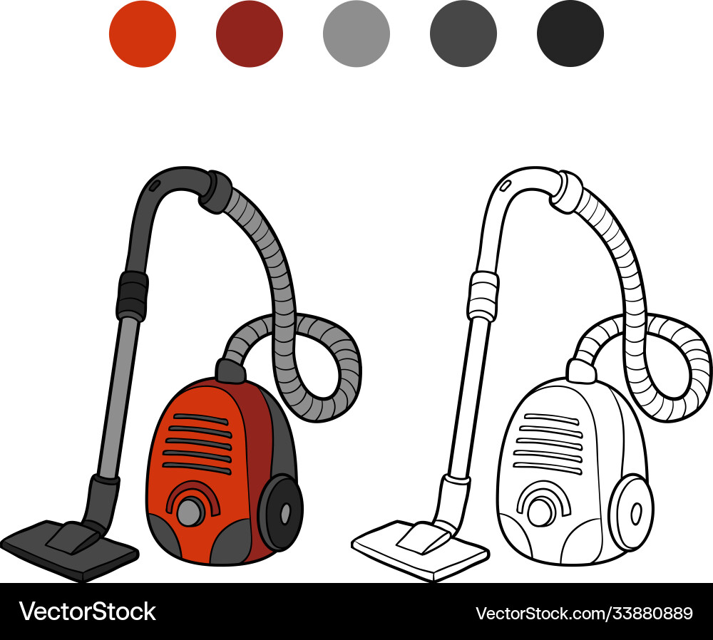 Coloring book vacuum cleaner Royalty Free Vector Image
