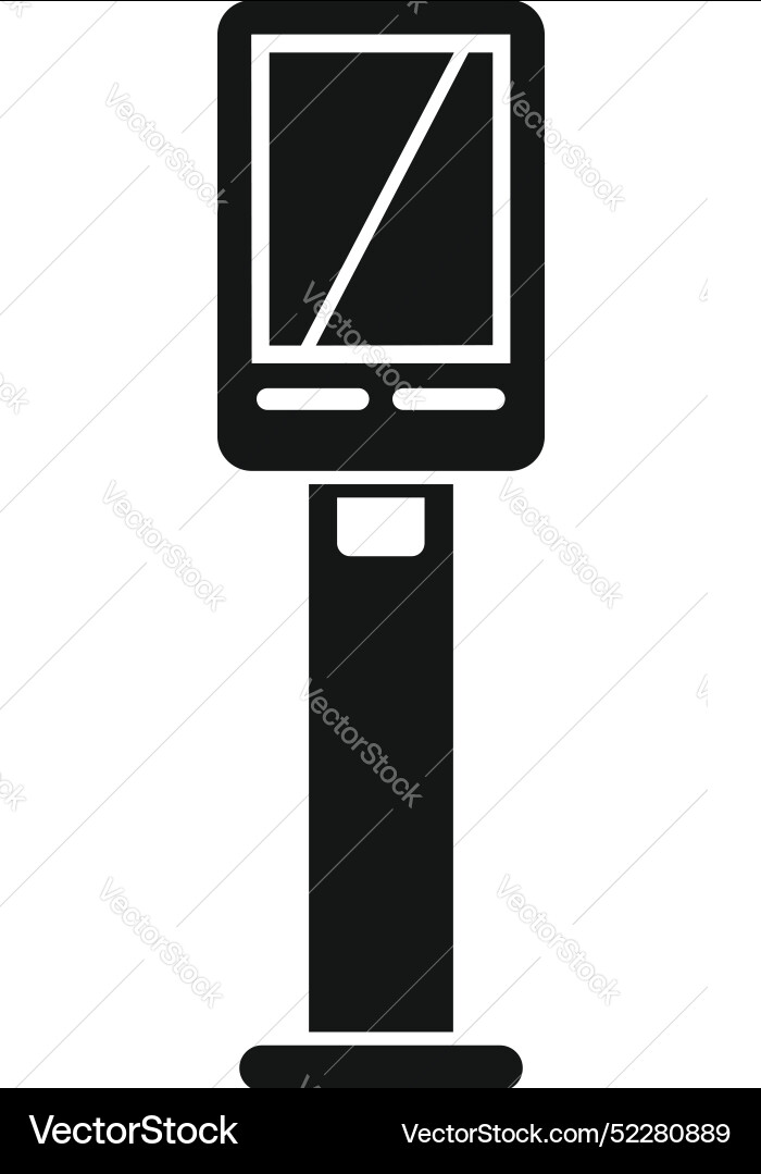 Digital interactive information kiosk providing Vector Image
