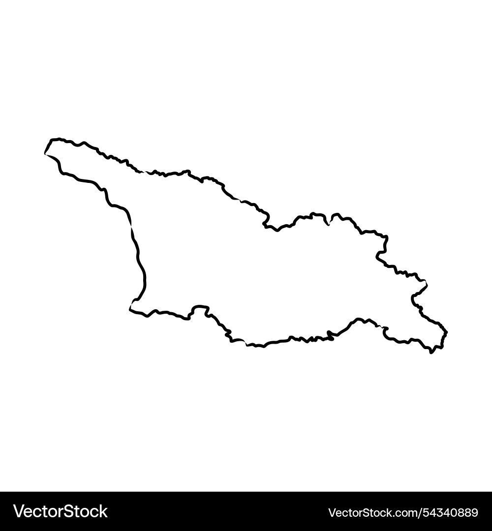 Doodle map of georgia sketch Royalty Free Vector Image