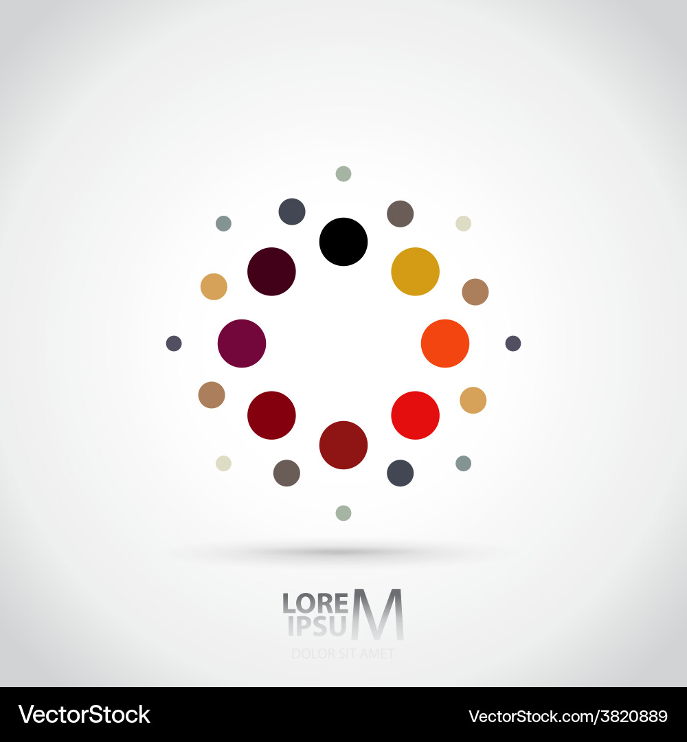 Dotted logo Royalty Free Vector Image - VectorStock