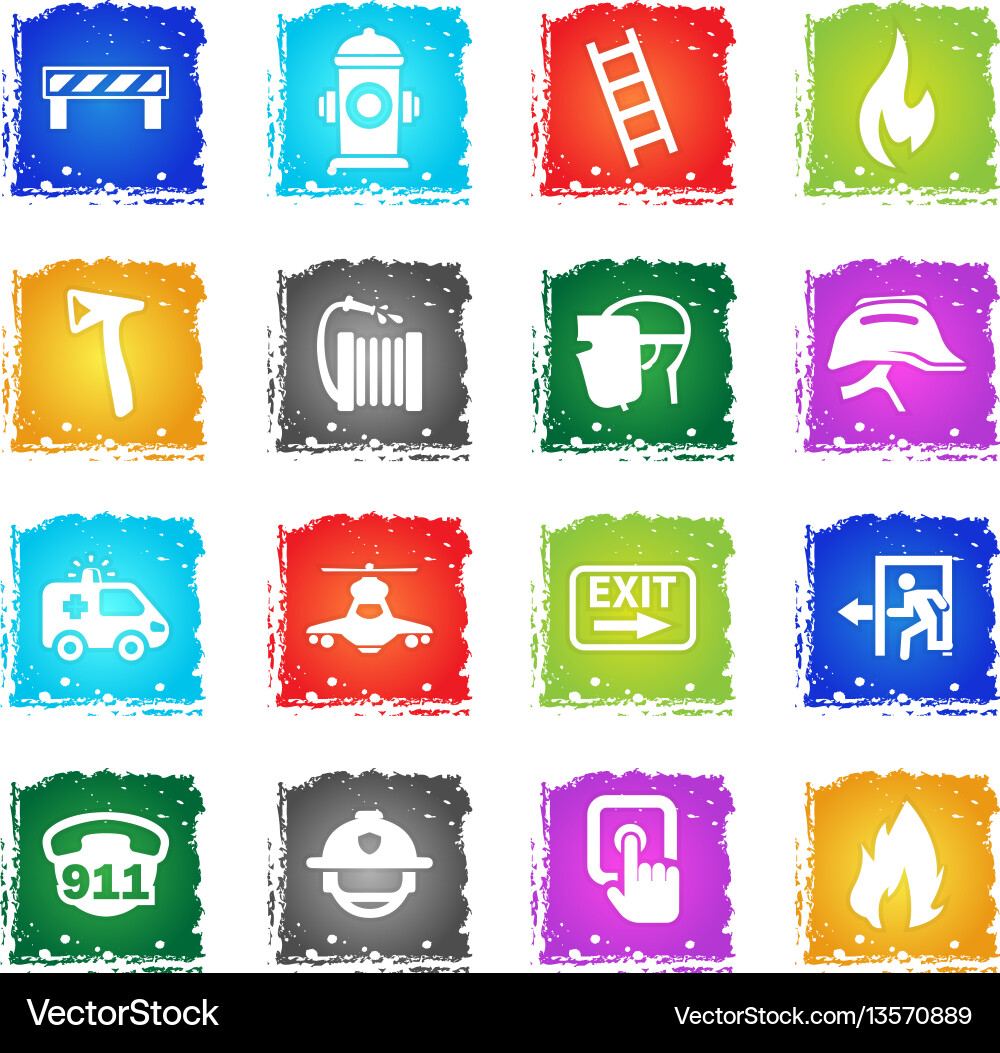 Emergency icon set Royalty Free Vector Image - VectorStock