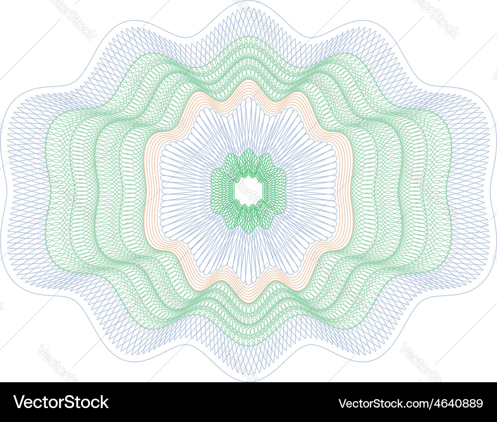 Intricate Rosette Guilloche Pattern Royalty Free Vector