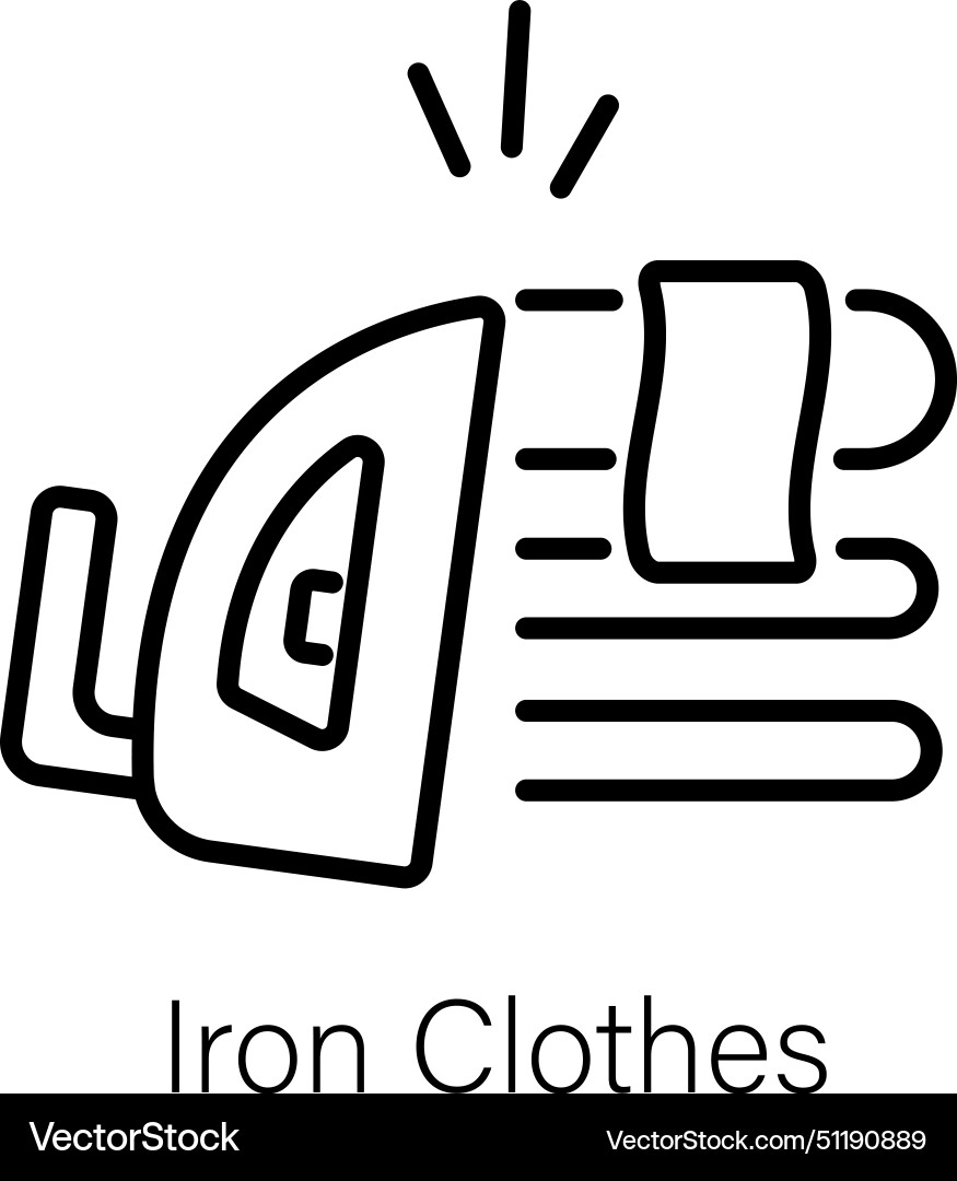 Iron clothes Royalty Free Vector Image - VectorStock