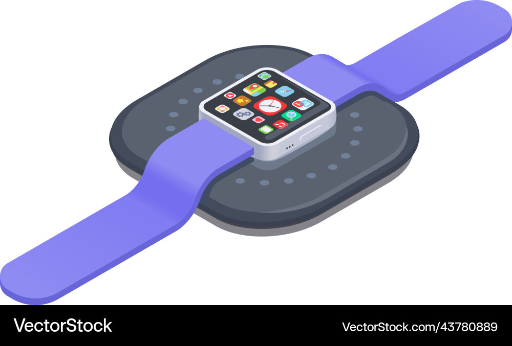 Isometric smartwatch Royalty Free Vector Image