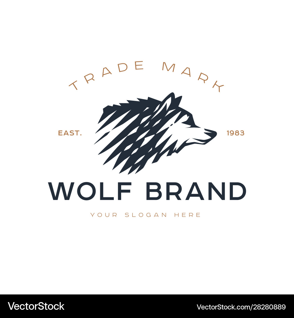 Logotype wolf Royalty Free Vector Image - VectorStock