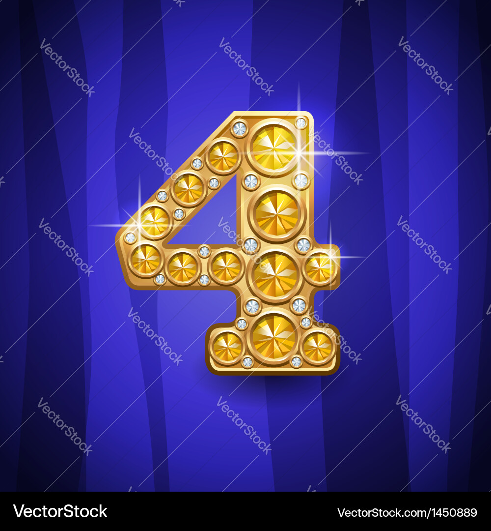 Number 4 Royalty Free Vector Image - VectorStock