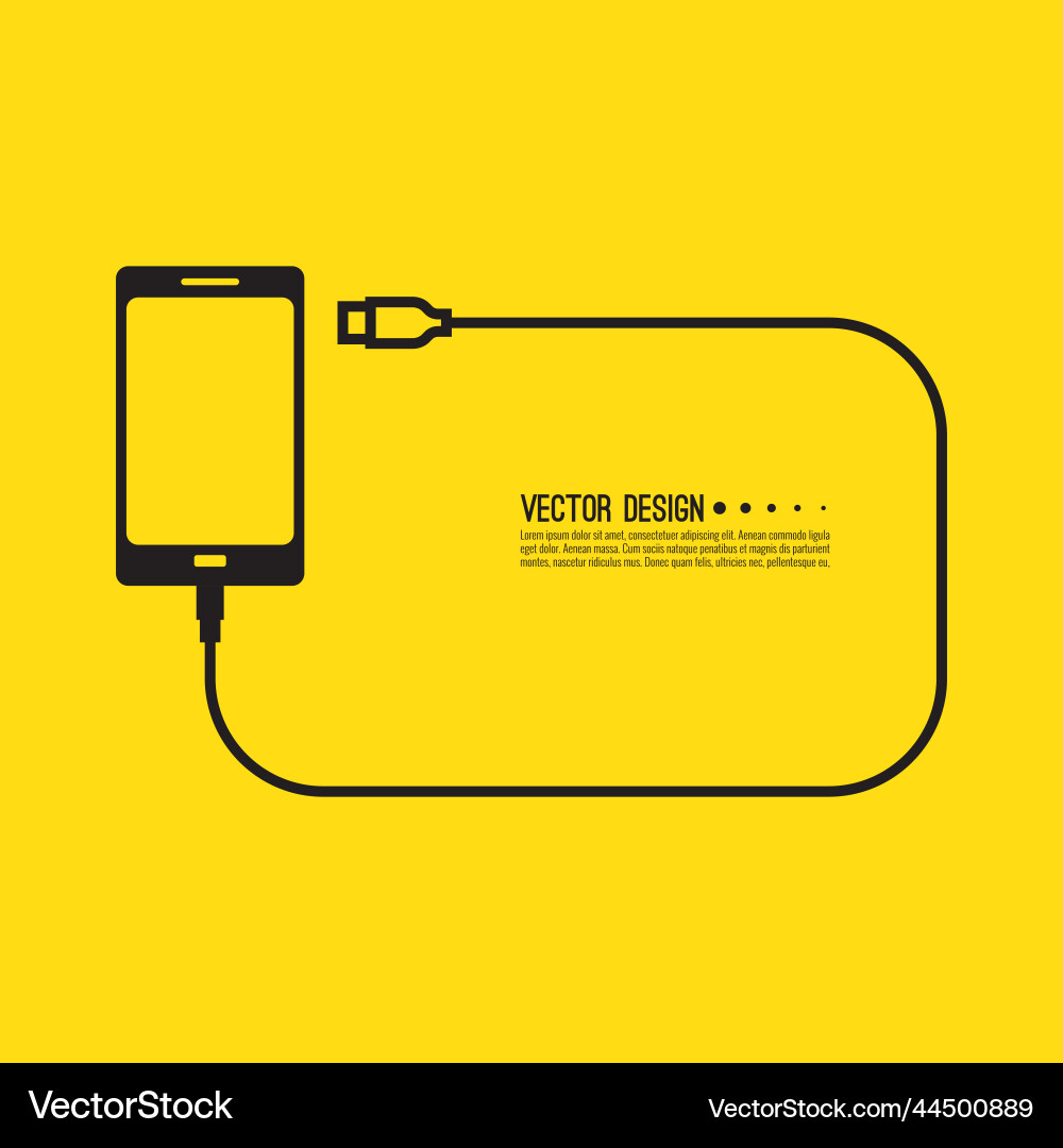 Smartphone Charging Icon Royalty Free Vector Image