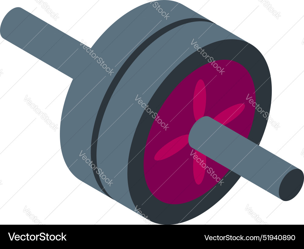 Abdominal roller wheel for fitness training Vector Image