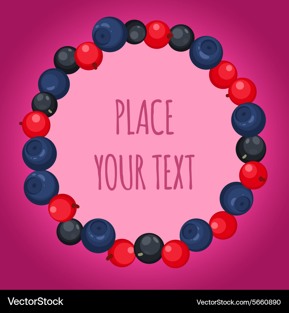 Berry frame Royalty Free Vector Image - VectorStock