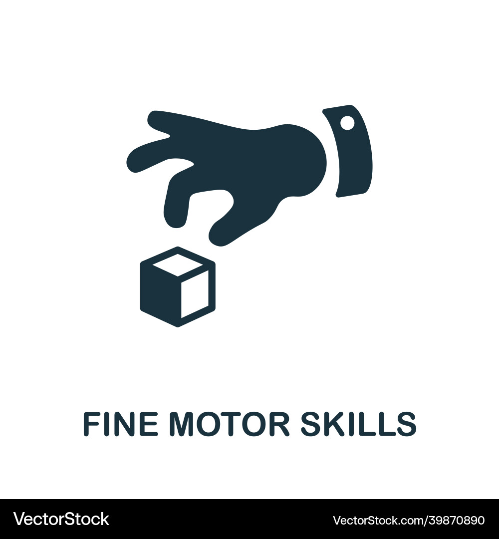 Fine Motor Skills Icon Royalty Free Vector Image
