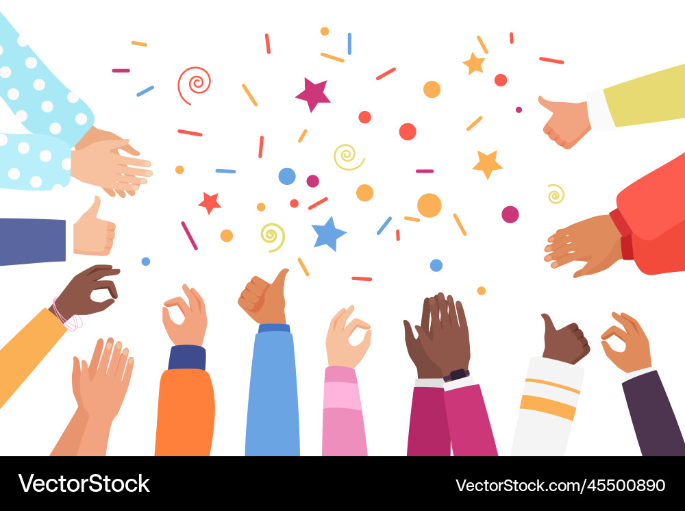Group of People Applauding Royalty Free Vector Image