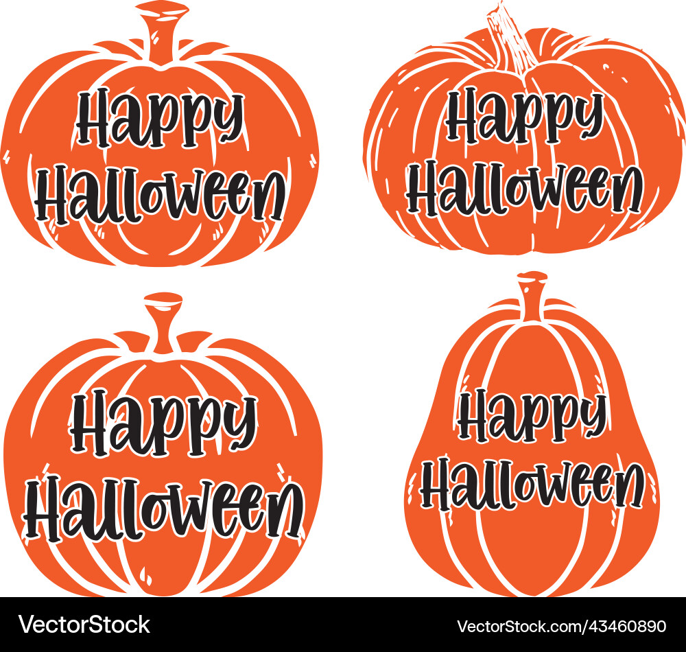 Happy halloween pumpkin Royalty Free Vector Image