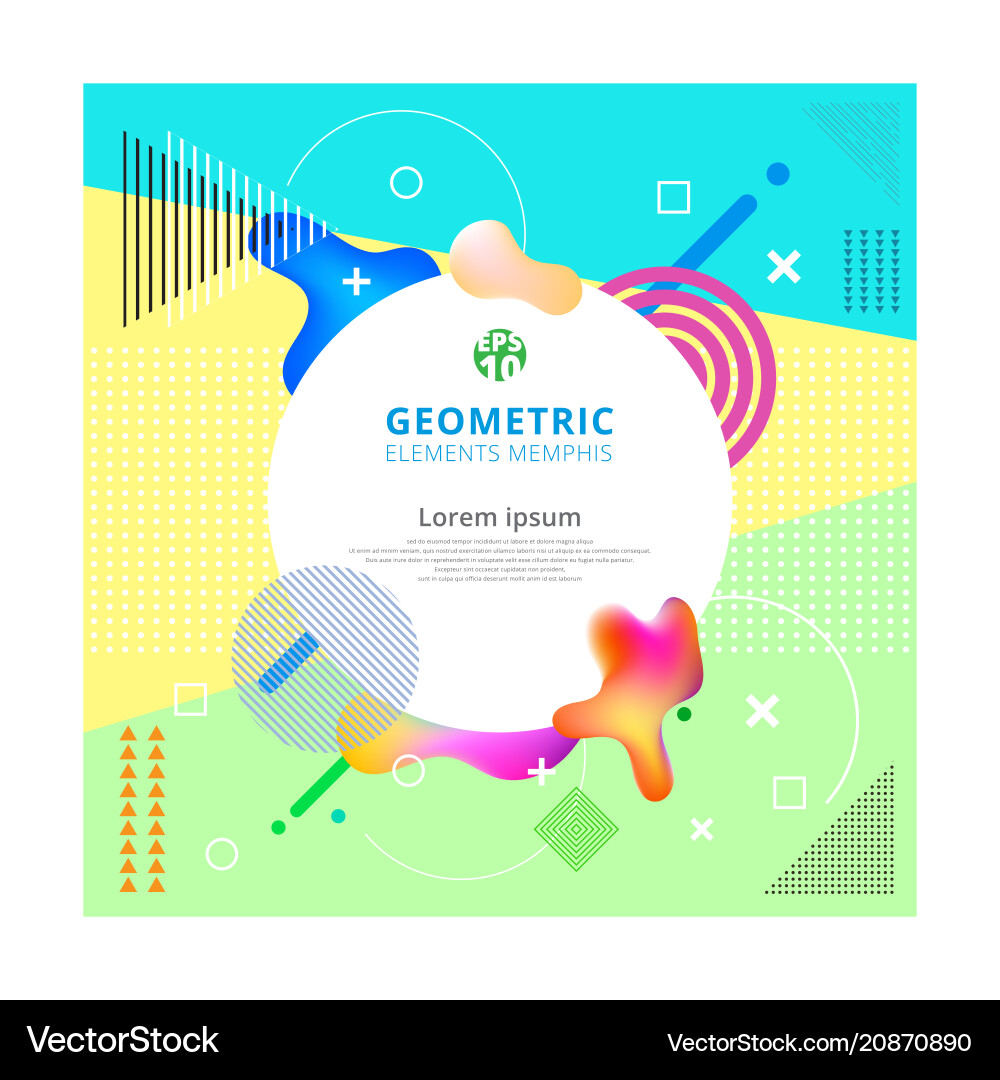 Memphis Style Abstract Geometric Royalty Free Vector Image
