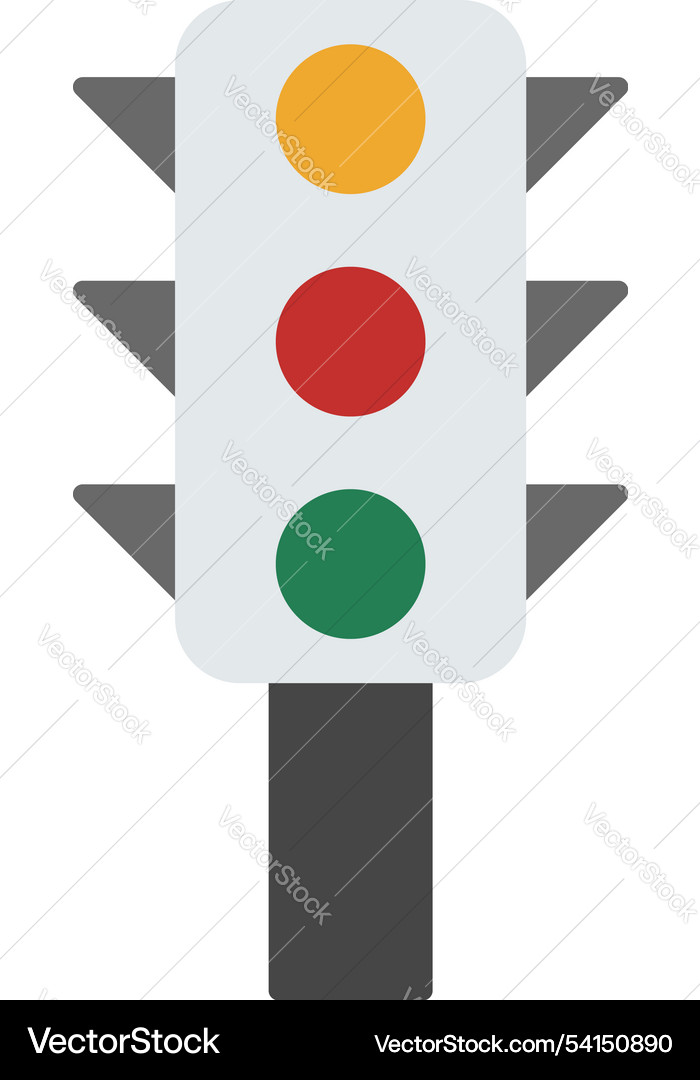 Traffic control flat icon design Royalty Free Vector Image