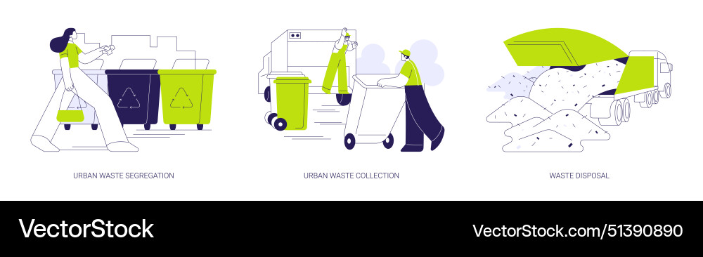 Waste management abstract concept Royalty Free Vector Image