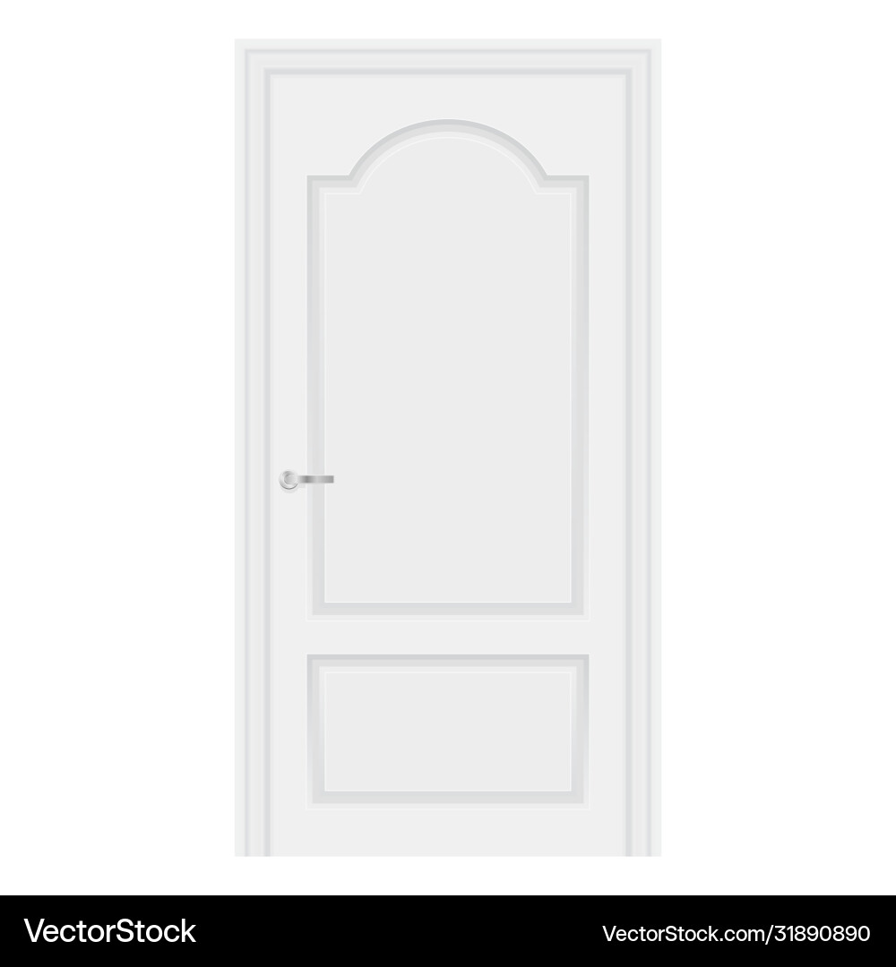 White door home domestic interior Royalty Free Vector Image